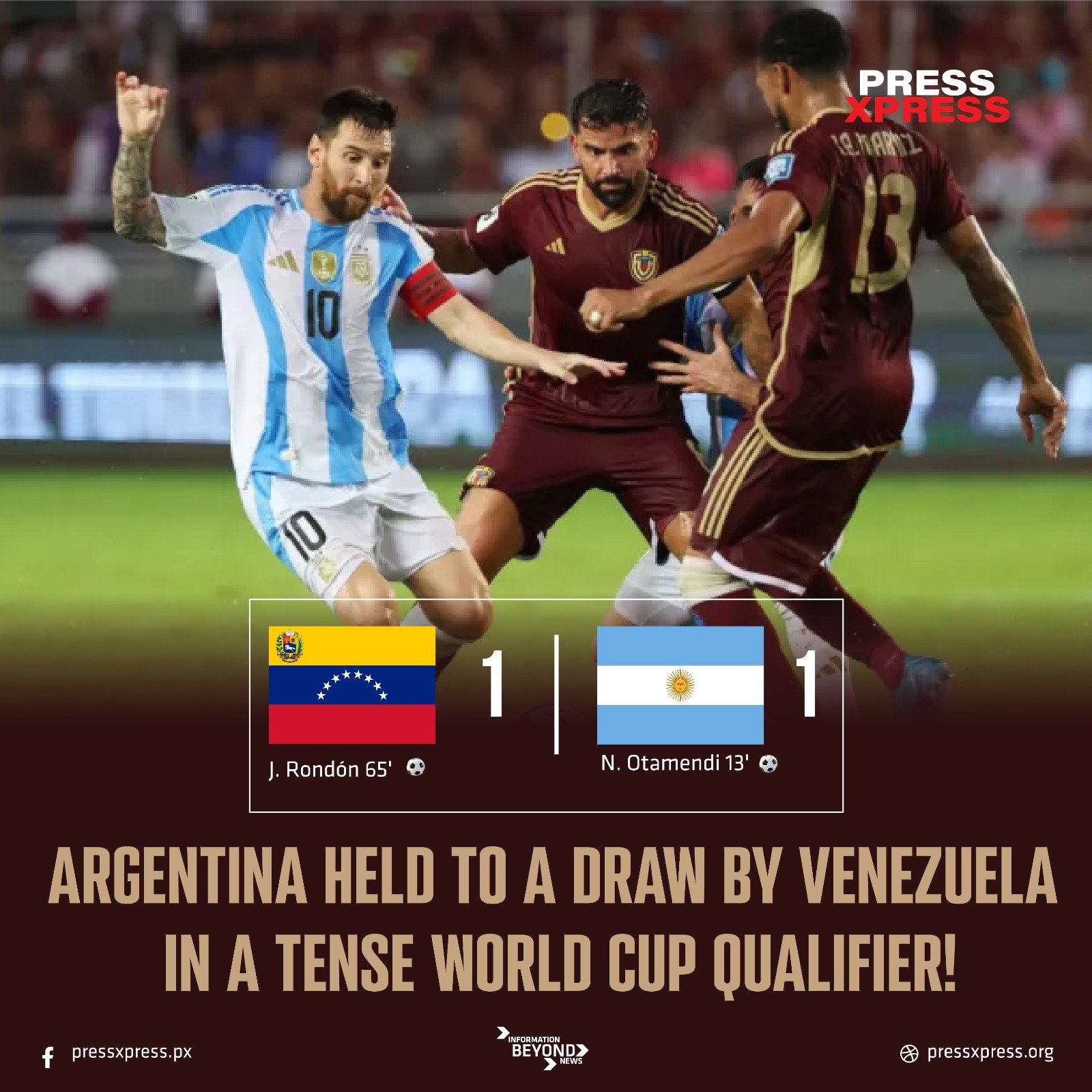 Argentina Held to a Draw by Venezuela in a Tense World Cup Qualifier ...